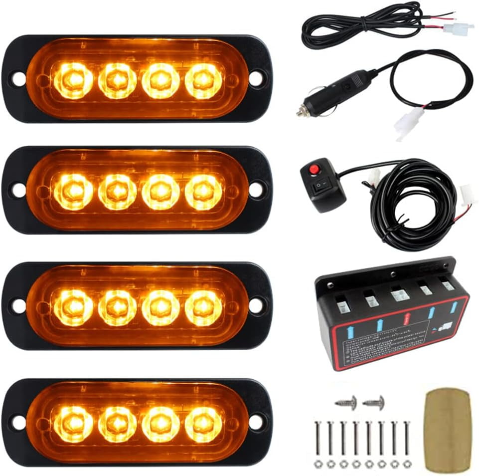Car Rear Warning Light, Sovob 36W Waterproof Flash Module Emergency ...