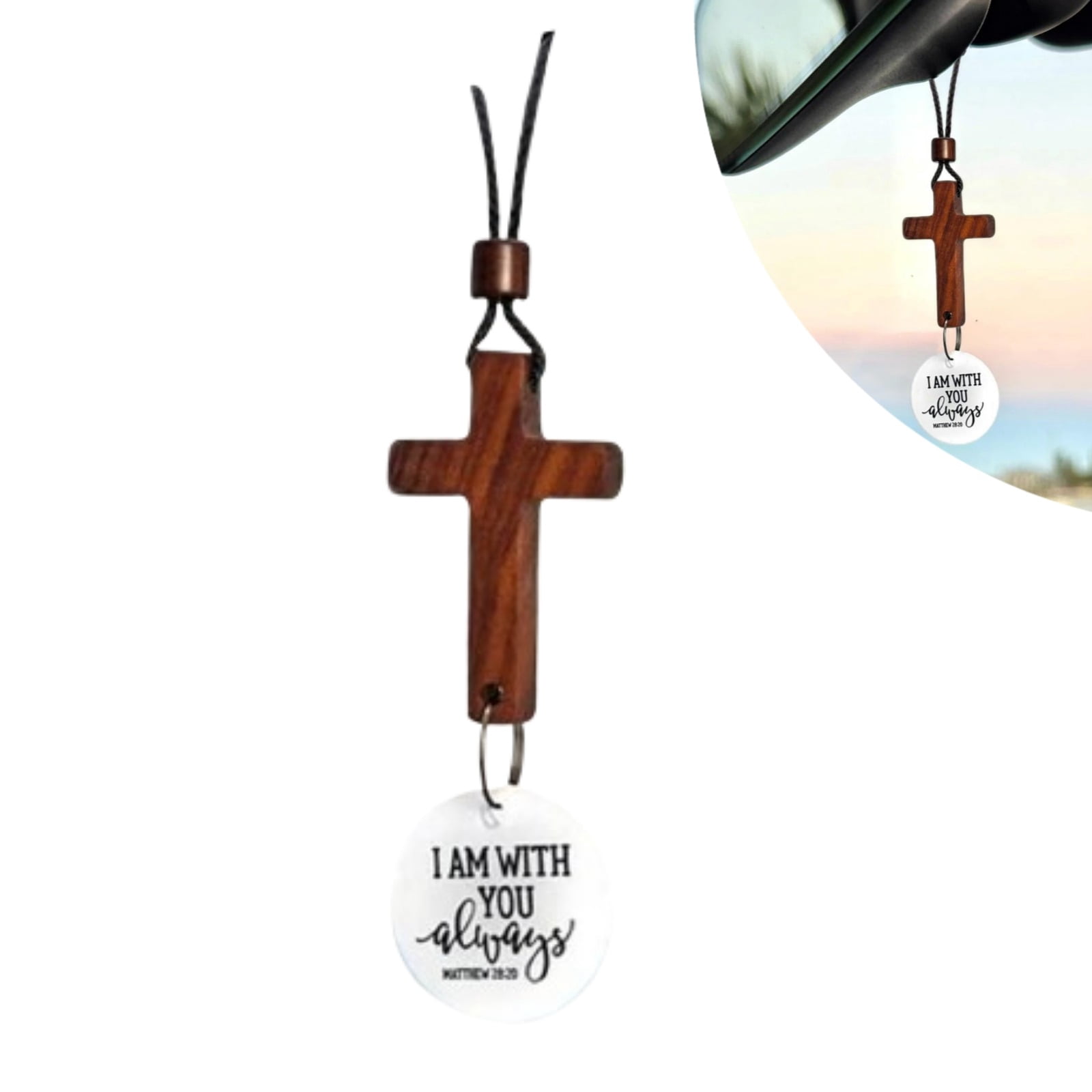 Car Rearview Hanging Cross – Elegant Mirror Hanging Cross with ...