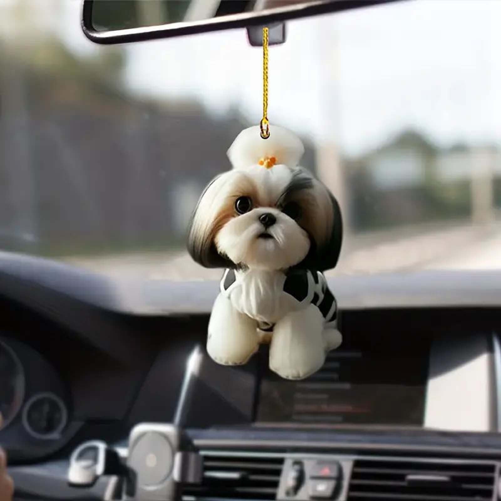 Car Rearview Mirror Pendant • 2D Flat Acrylic Car Ornament | Vibrant ...