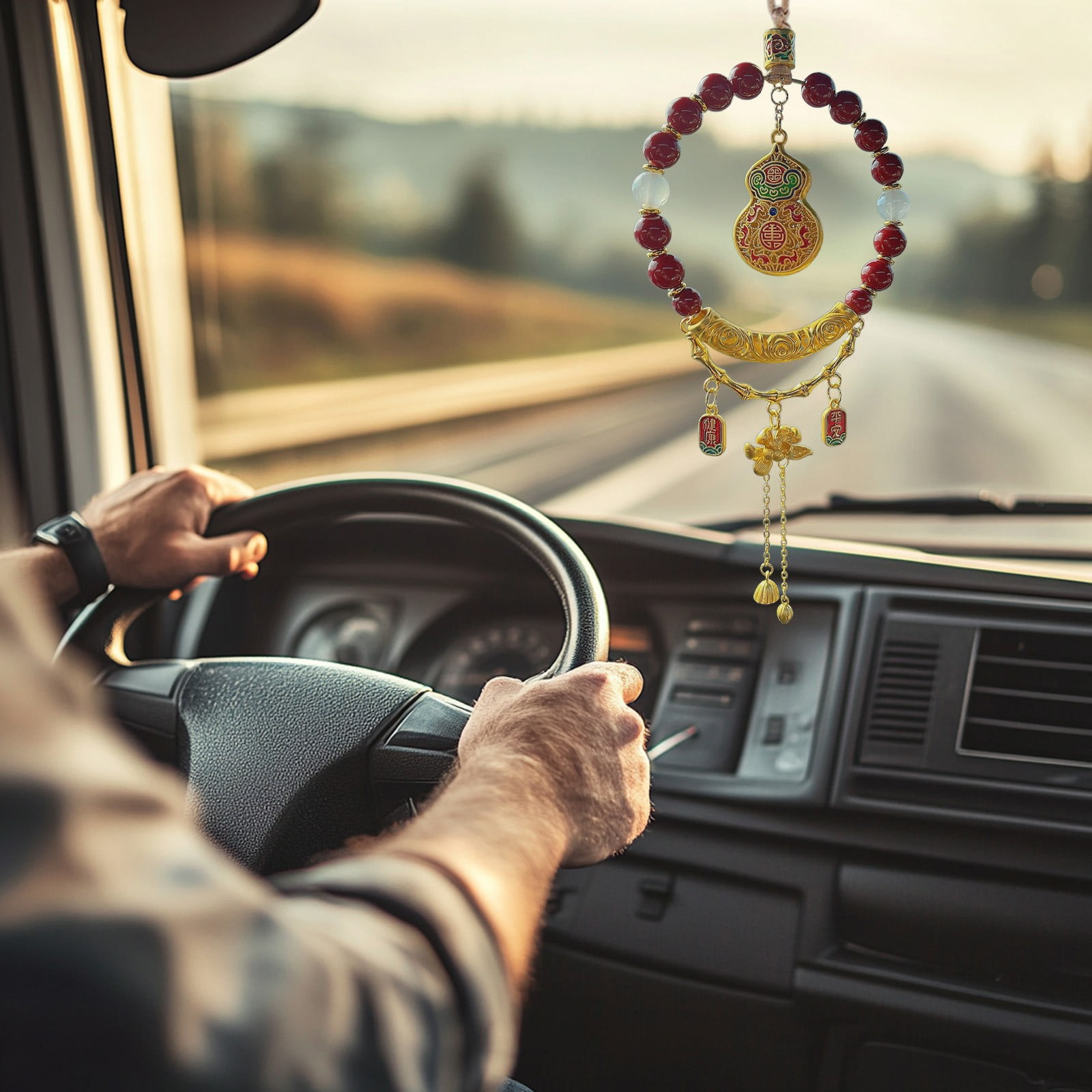 Car Rearview Mirror Pendant | Antique Security Interior Ornament ...