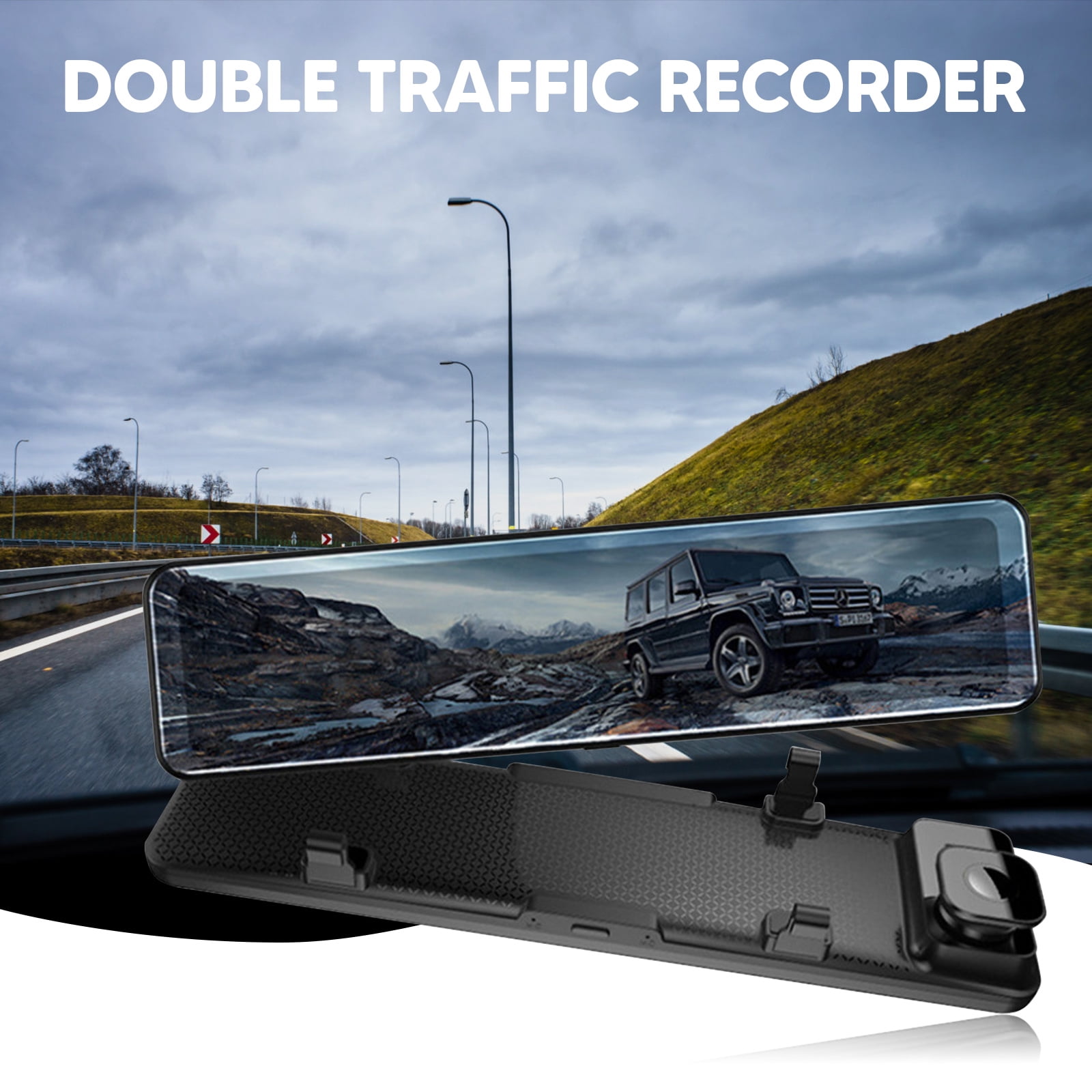 Car Recorder Camera 4K 12" Mirror Dash Cam DVR Video Recorder Rear View ...