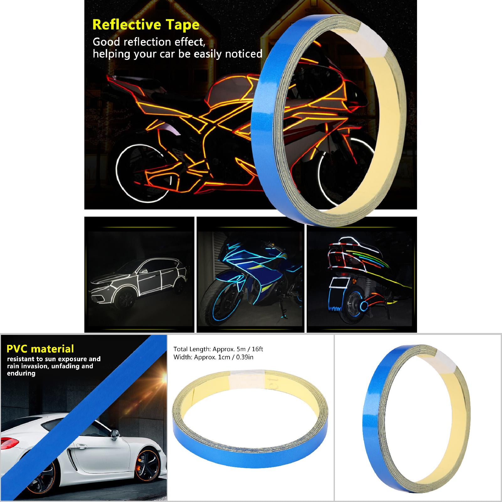 Car Reflective Tape Motorcycle Reflective Sticker Car Reflective ...
