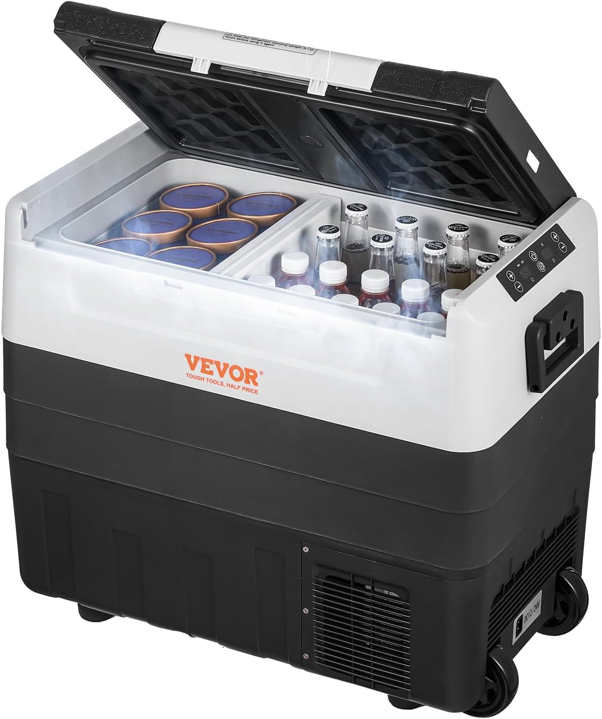 Car Refrigerator, 12 Volt Car Refrigerator Fridge, 58 QT/55 L Dual Zone ...