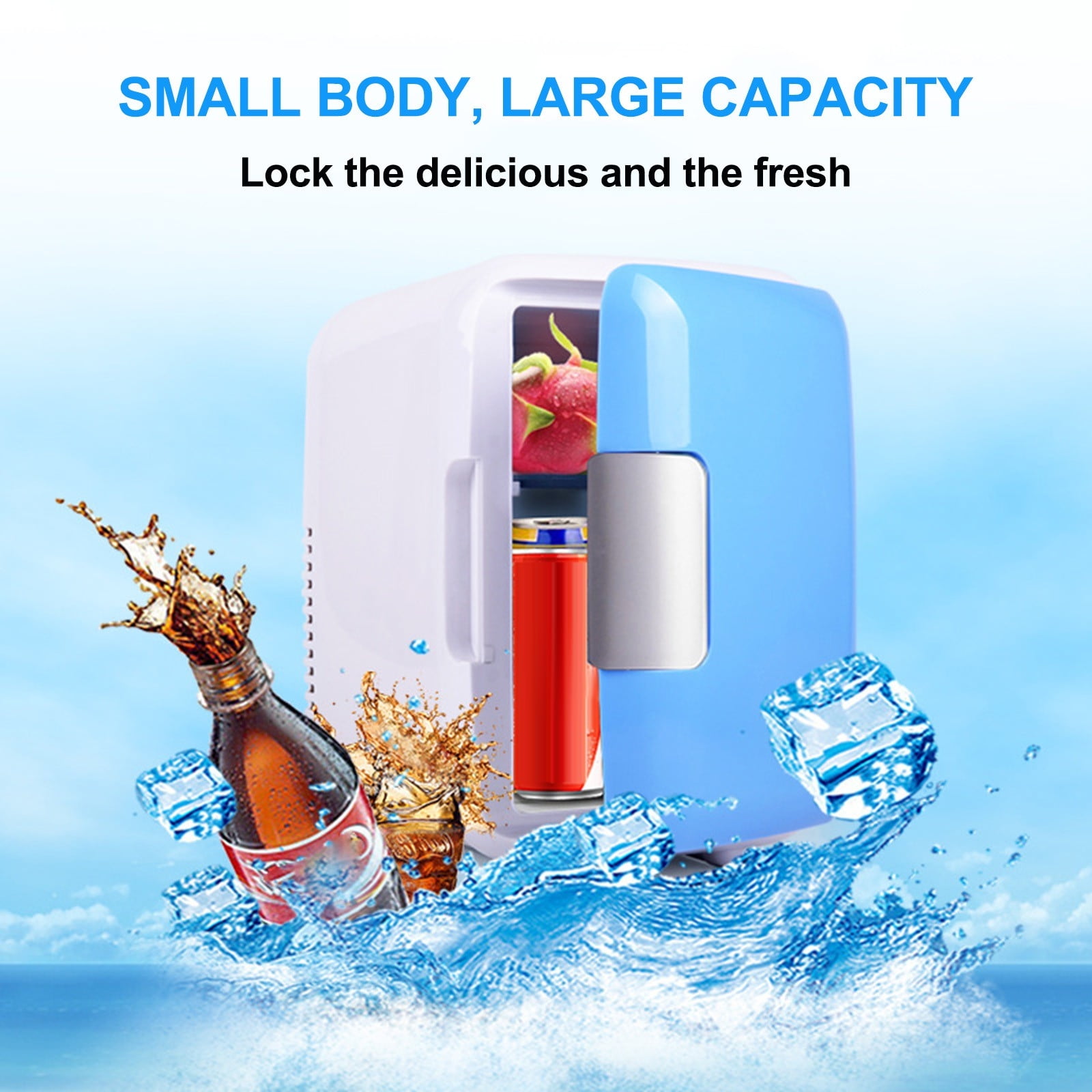 Car Refrigerator 4L Portable Mini Fridge Freezer | 12V Vehicle Cooler ...