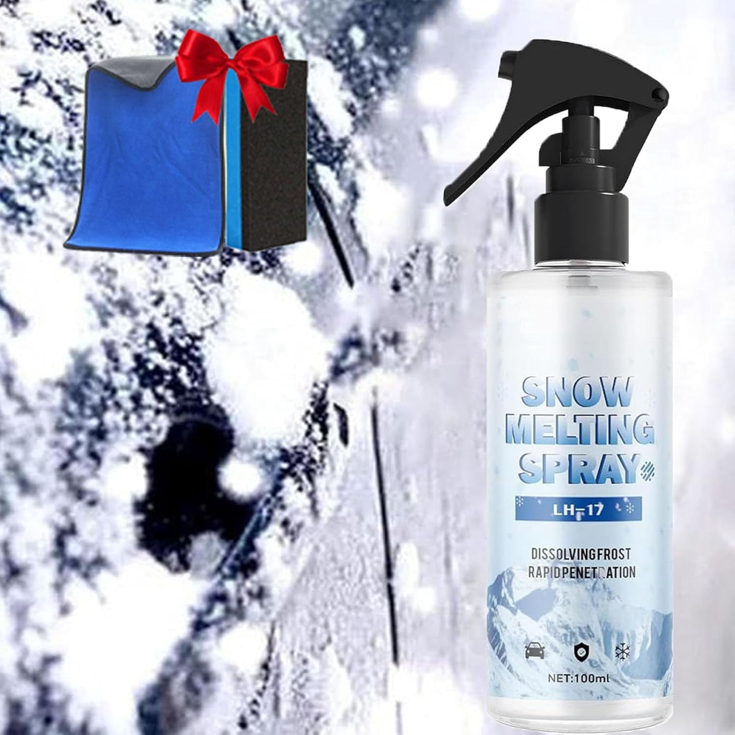 Car & Refrigerator De-Icing and Snow Spray, Ice-Melting Agent,Melting ...