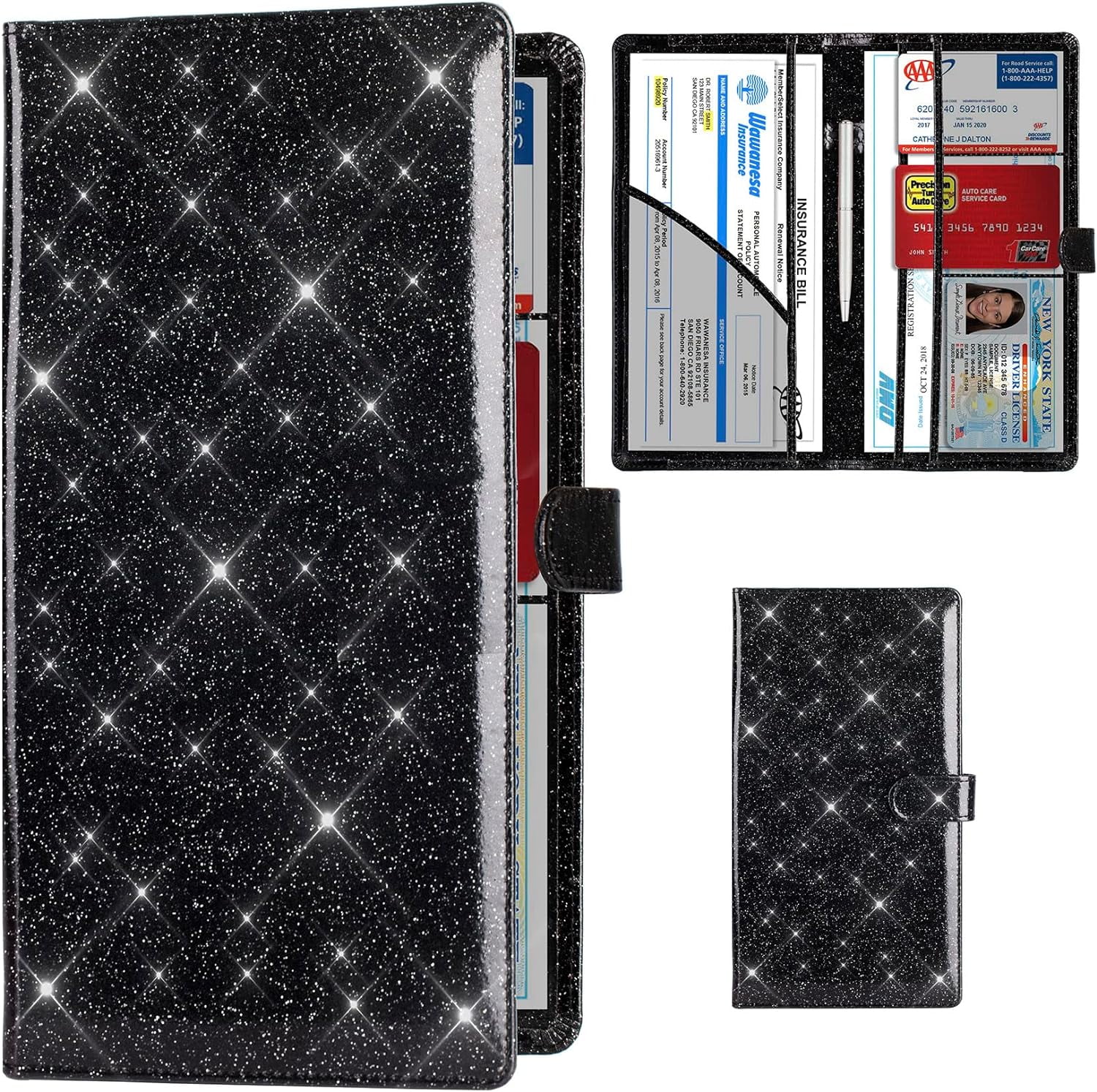 Car Registration and Insurance Card Holder, Vehicle License Document ...