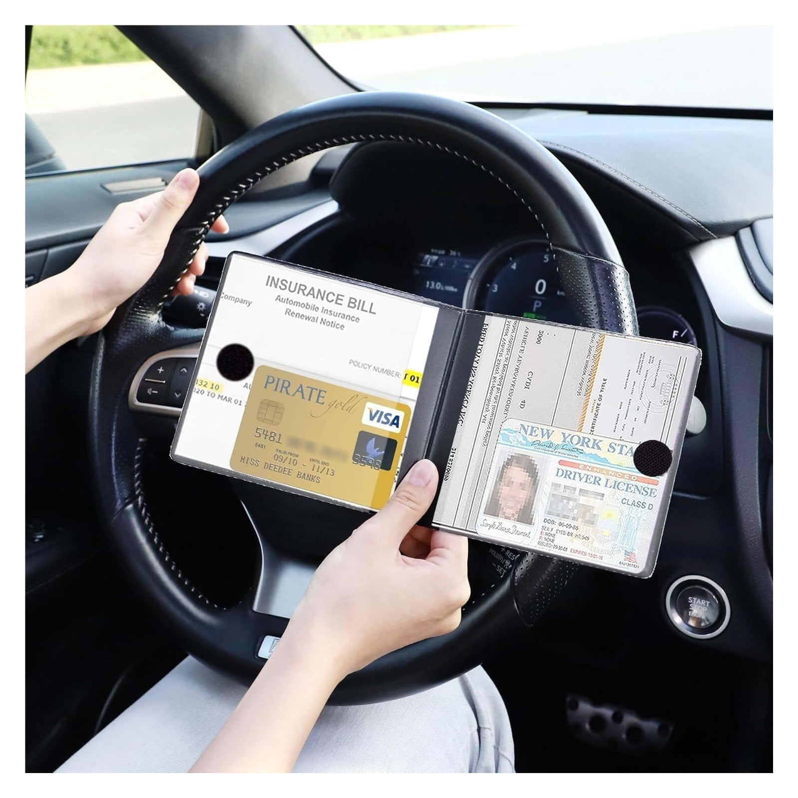 Car Registration and Insurance Card Holder, Vehicle Glove Box Car ...
