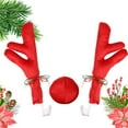 Car Reindeer Antlers and Nose Christmas Costume Auto Decoration ...