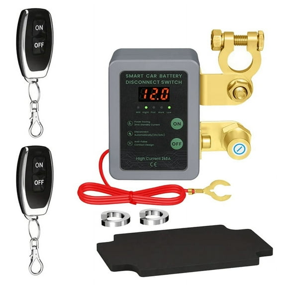 Car Remote Battery Disconnect Switch 12V 240A Remote Control Switch ...