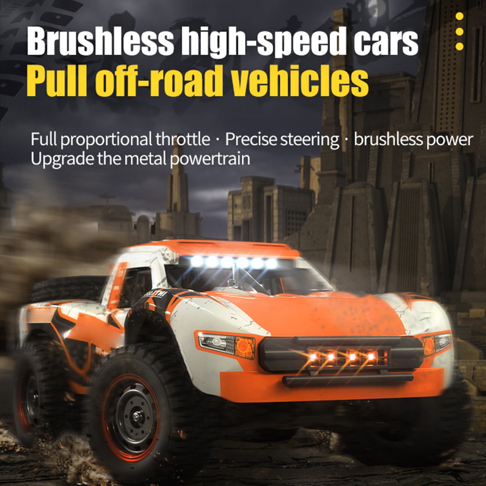 Car Remote Control Car 4WD Car Brushless Truck 2.4GHz Full Proportional High Speed 70km/h Remote ...