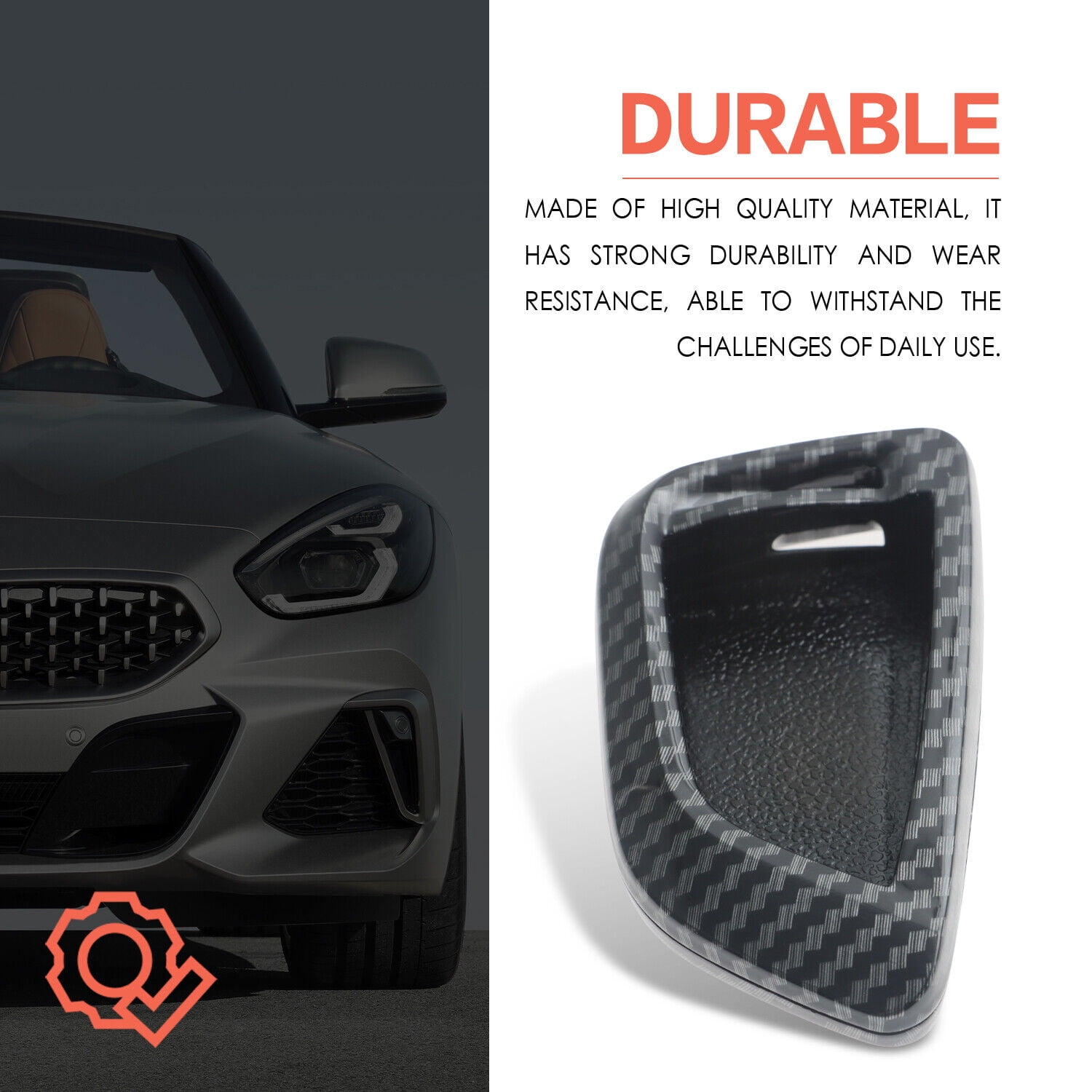 Car Remote Key Fob Cover Casing Carbon Fiber Style for BMW X1 X4 X7 5 7 ...