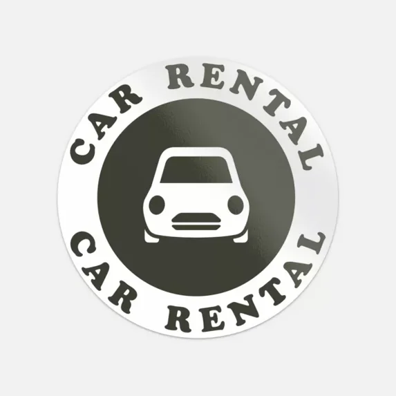 Car Rental Travel Label Sticker Phone Decal Water Bottle Stickers Car ...