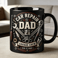 Car Repair Dad Accent Mug, Garage Badge Coffee Mug for Father’s Day ...