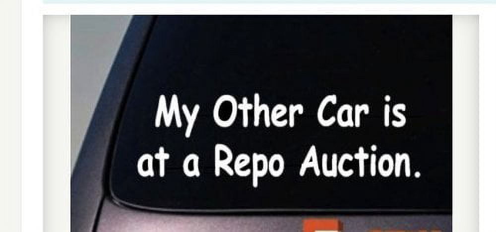 Car Repo 6" Sticker Decal Funny Joke Jdm Fast Junkyard Mechanic College ...