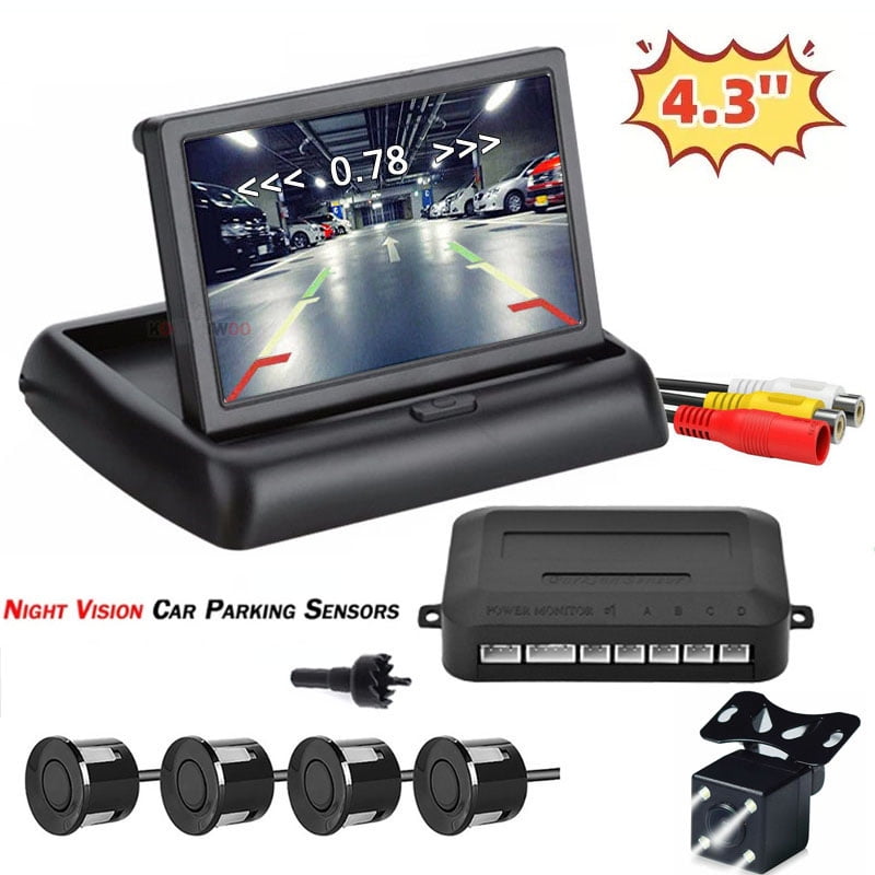 Car Reverse Backup Parking Sensor Radar System, Buzzer beeps, with 4 ...