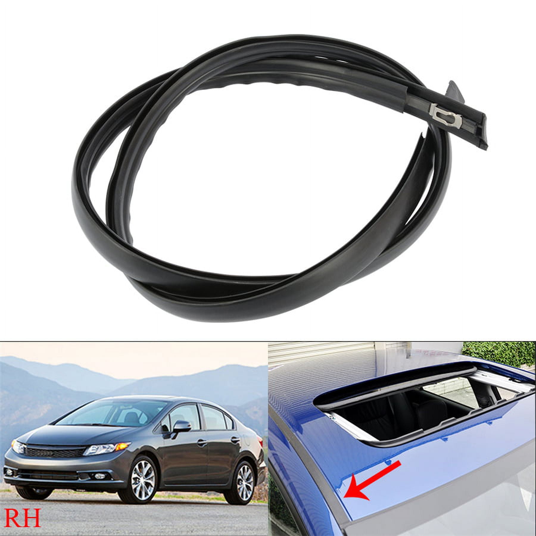 Car Right Roof Weatherstrip Window Moulding Trim Black For 2012-2015 ...