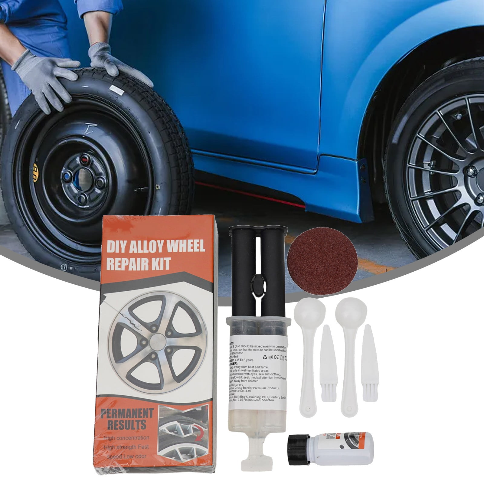 Car Rim Care Wheel Restoration Repair Kit Universal Alloy Wheel Rim ...