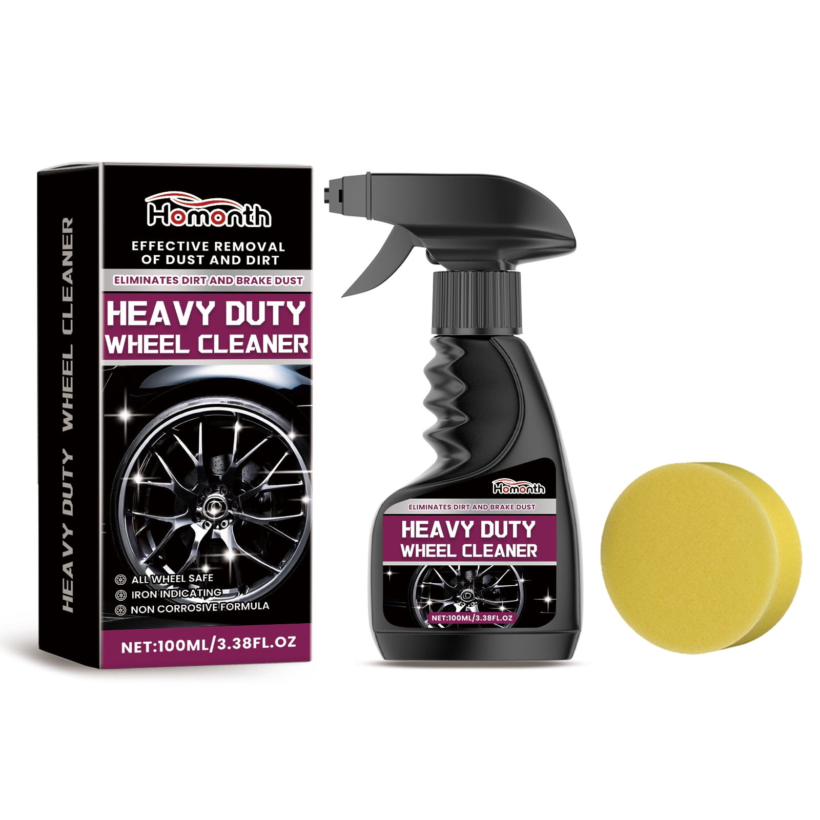 Car Rim Cleaner For Wheel Care 3.4Oz Bottle Effective On Dirt And Brake ...