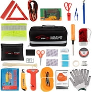 First Secure Emergency Roadside Kit, 90-Piece Car Safety Pack with ...