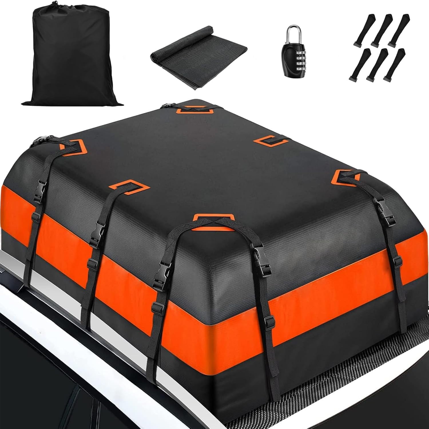 Car Roof Bag 21 Cubic Feet Car Rooftop Cargo Carrier Bag Waterproof ...