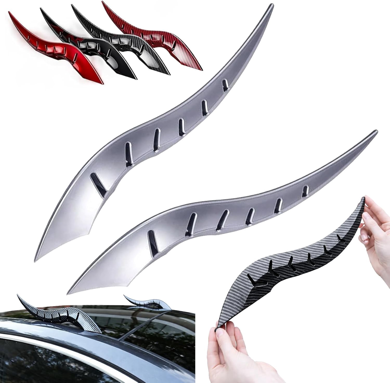 Car Roof Dragon Horns Modification, Universal Lovely Creative Devil ...