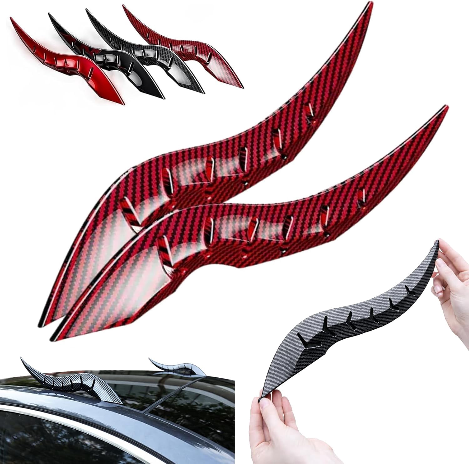 Car Roof Dragon Horns Modification, Universal Lovely Creative Devil ...