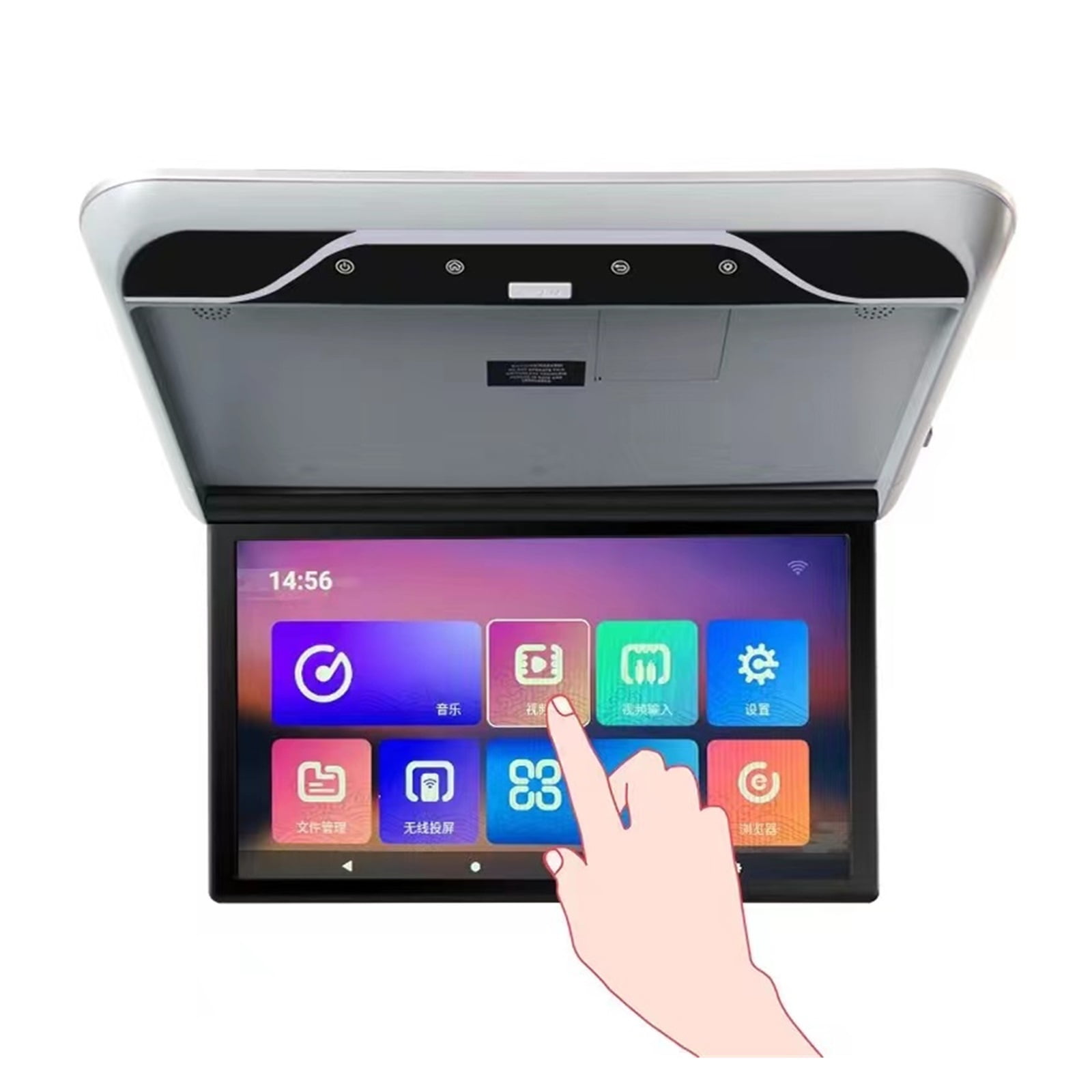 Car Roof Mount Monitor HD 1080P 19 Inch Ceiling Mount Flip Down ...