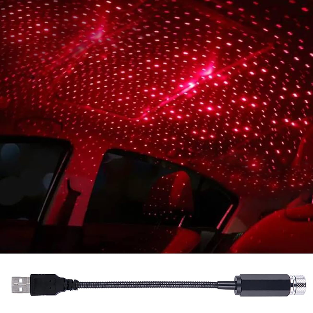 Car Roof Star Night Light, Portable Adjustable USB Flexible Interior ...