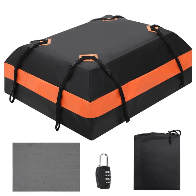 Car Rooftop Cargo Carrier Bag 15 Cubic Feet, Waterproof Roof Rack Cargo ...