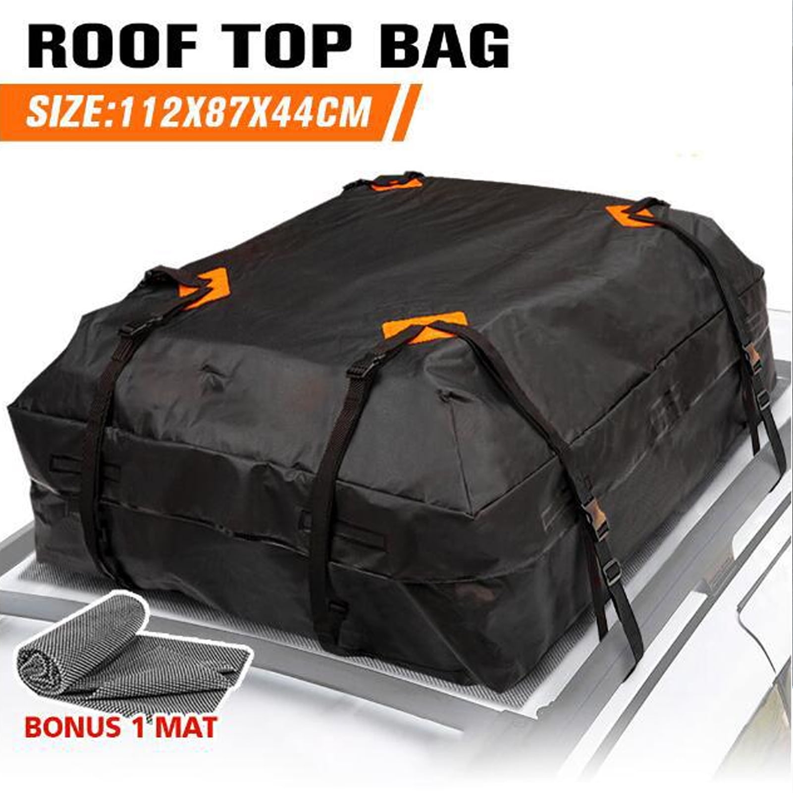 15 Cubic Feet Car Roof Bag Rooftop Cargo Carrier Waterproof Luggage Bag ...