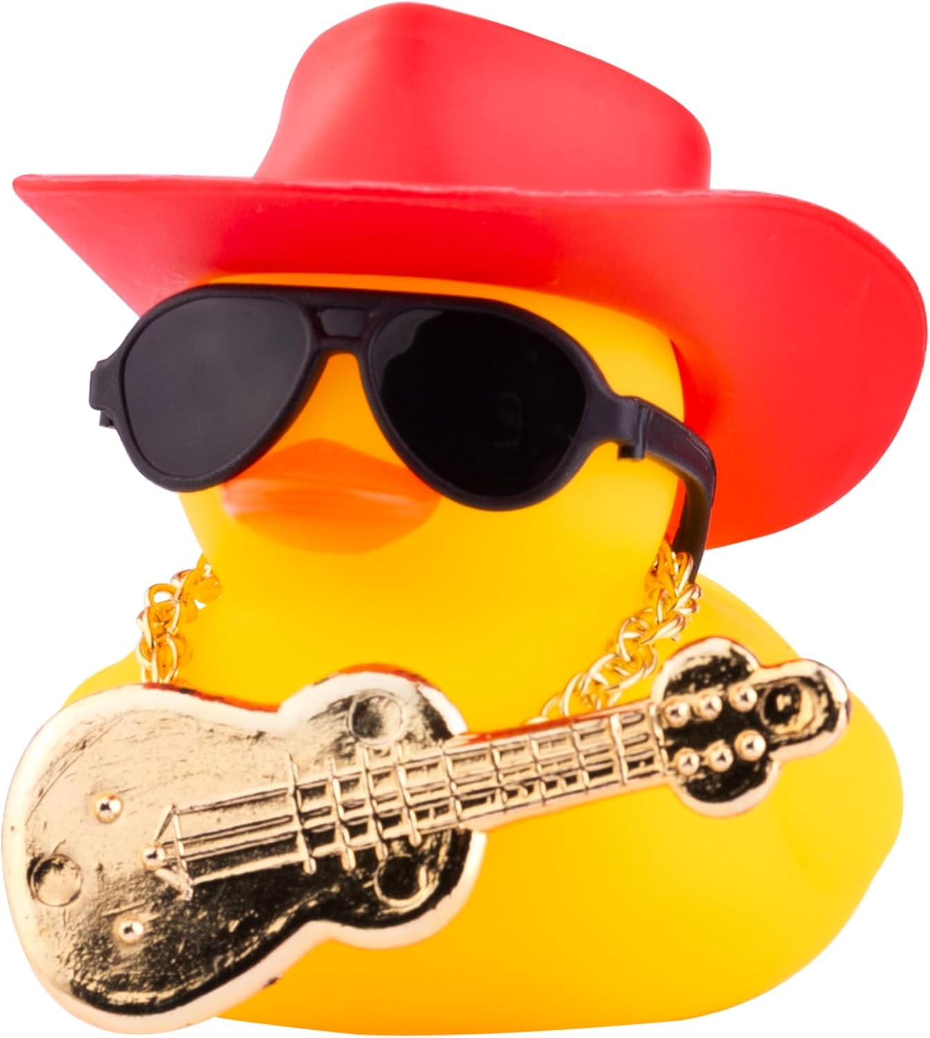 Car Rubber Duck, Yellow Duck Car Dashboard Decorations with Mini Cowboy ...