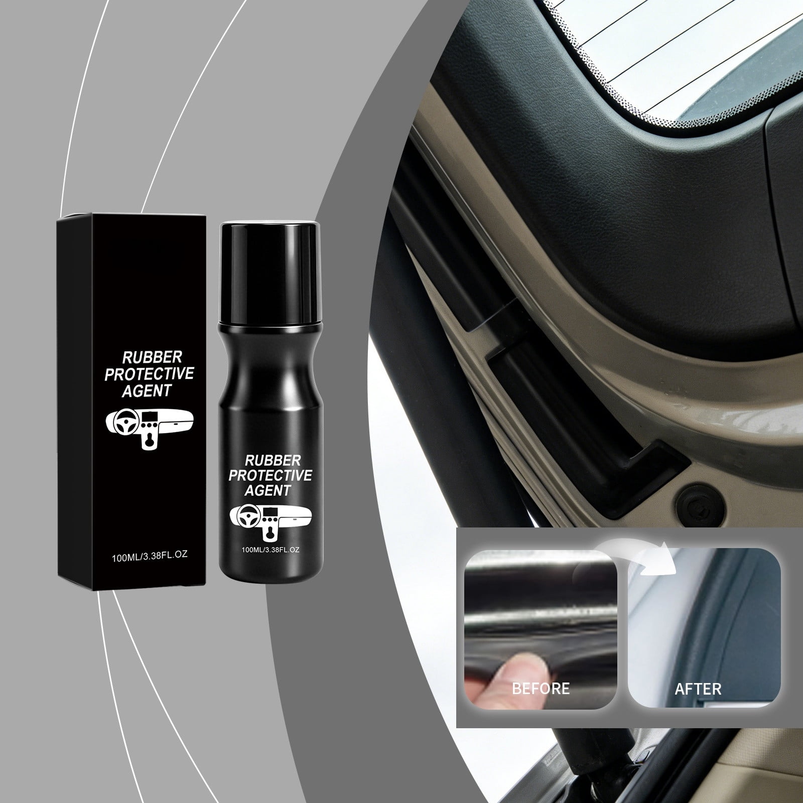 Car Rubber Seal, Weatherstrip Cleaner, Deep Cleaning Formula, 100 ml ...