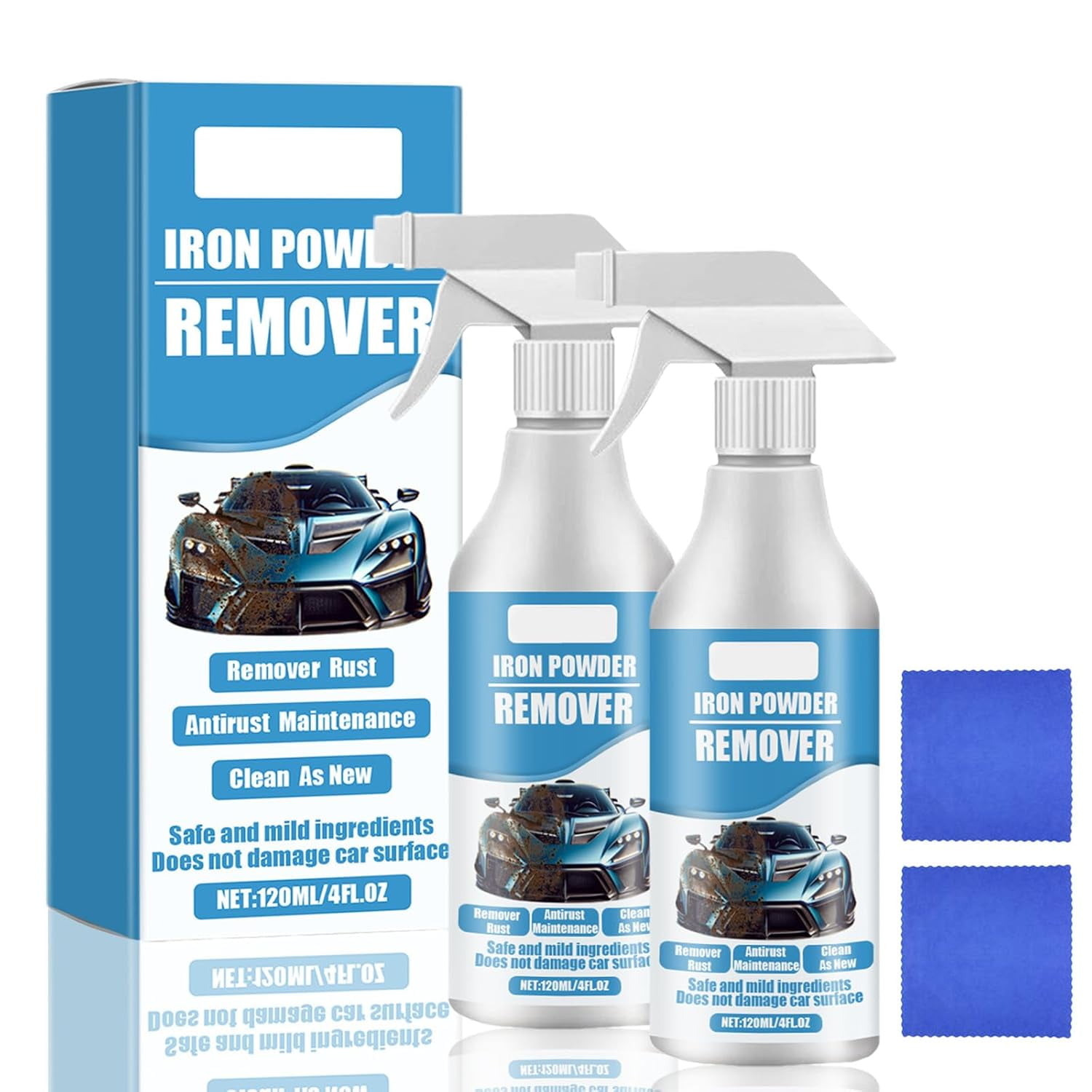 Car Rust & Iron Particle Remover Spray, Fast Acting Heavy Duty Metal ...