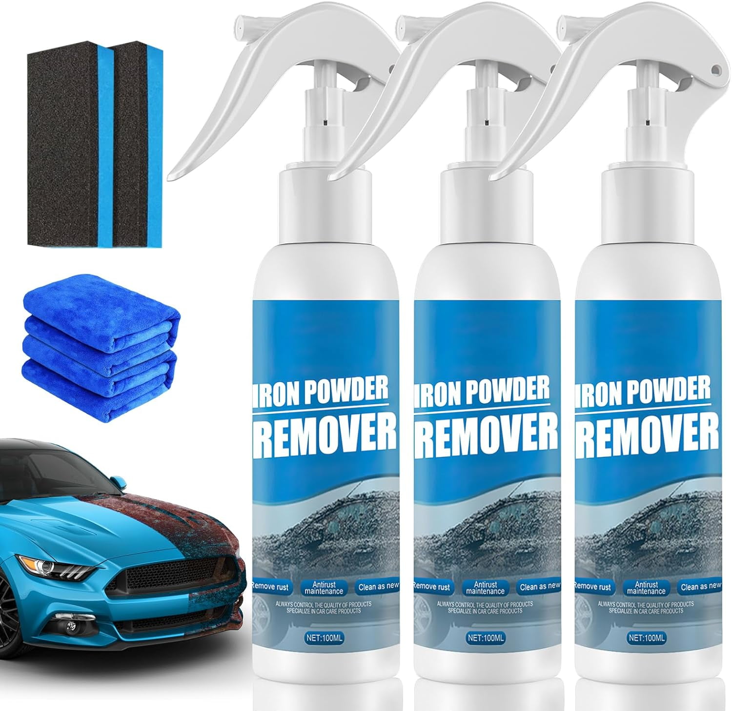 Car Rust Removal Spray Multi-Purpose,Iron Power Remover Rust Remover ...