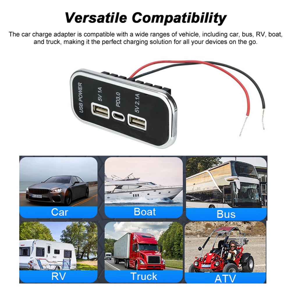 Car ,Rv Usb Boat Marine Pd Quick Rv Marine Car Adapter Mount Car Usb ...