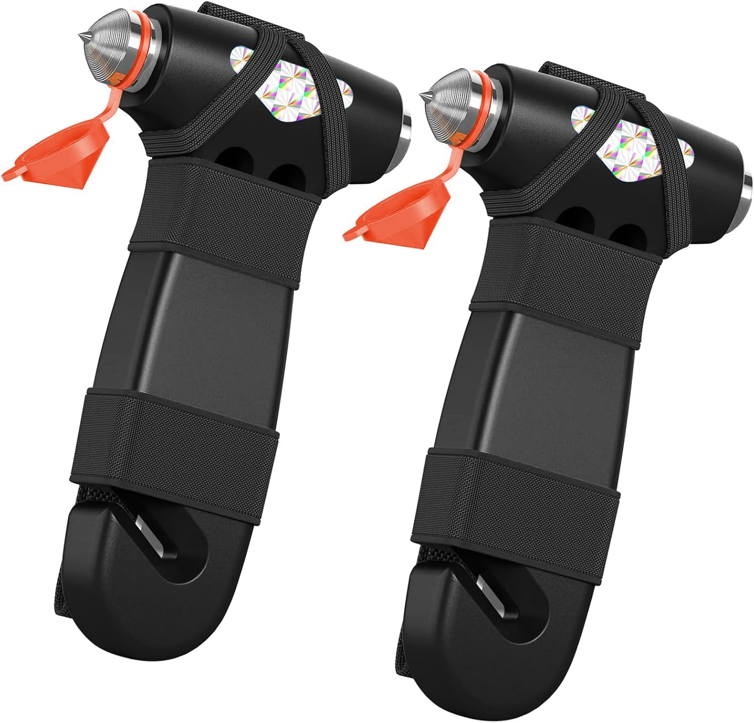 Car Safety Hammer, 2PCS Black 3-in-1 Emergency Escape Tool with Window ...