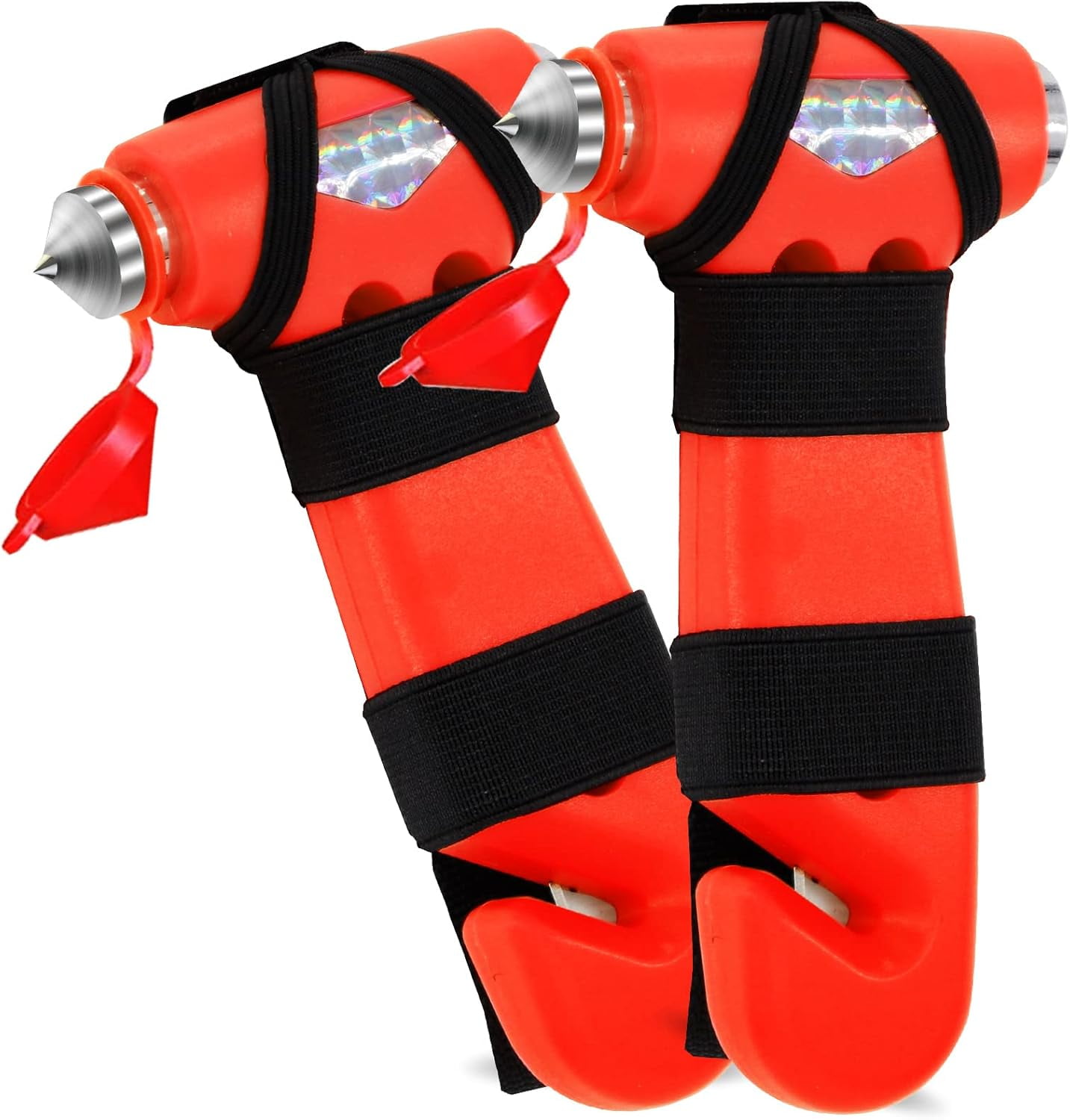 Car Safety Hammer for Lady, 2 Pack Red 3-in-1 Emergency Escape Tool ...