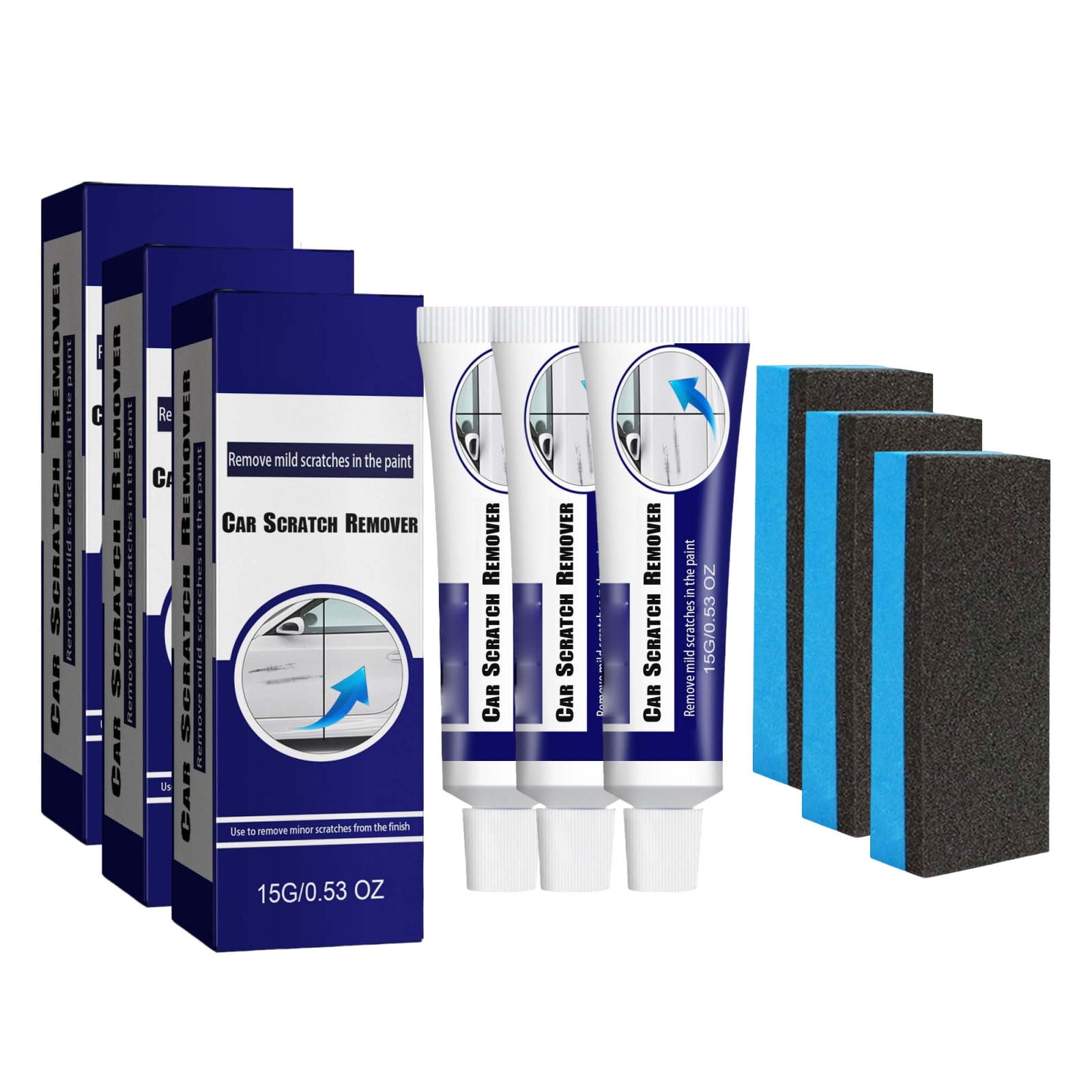 Car Scratch Remover, 15g Scratch Repair Paste + Sponge, Paint Polishing ...