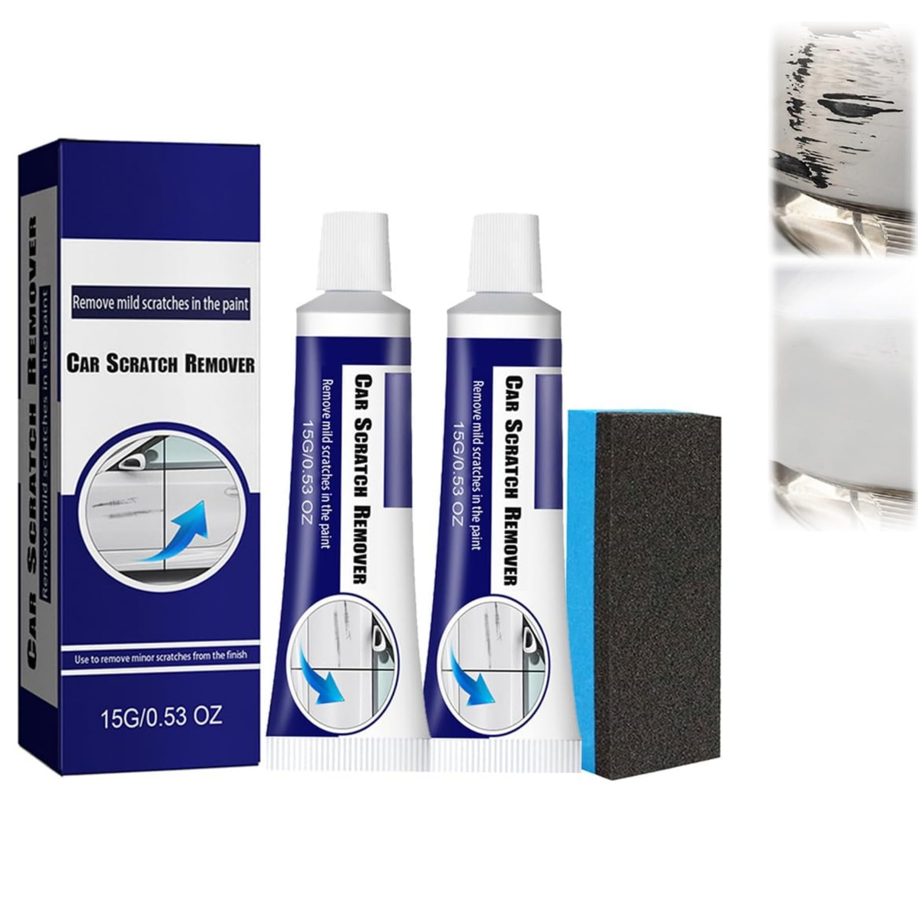 Car Scratch Remover, Auto Scratches Remove Repair Cream Kit Scratch ...
