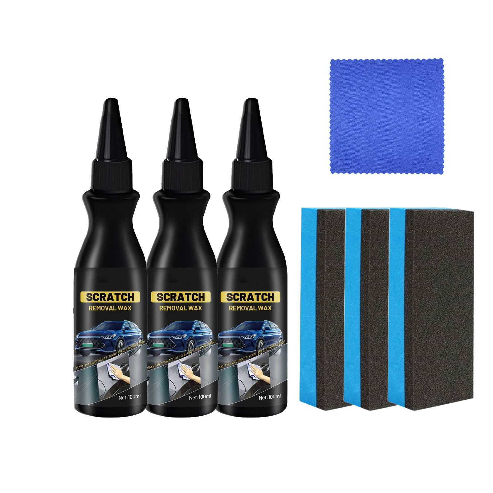 Car Scratch Remover Cream 100ml Paint Repair Paste with Application ...