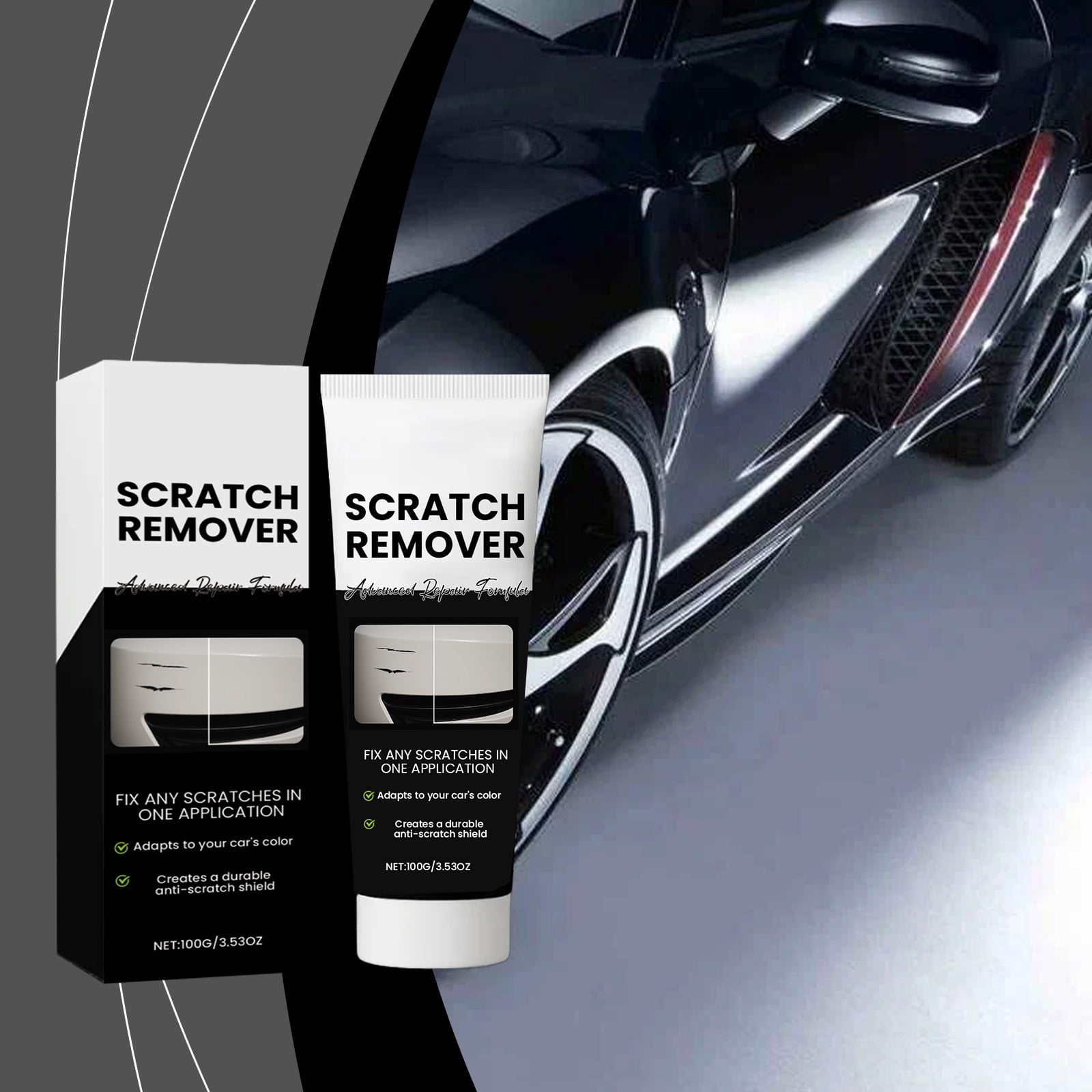 Car Scratch Remover Cream - Paint Scratch Repair Polish and Abrasive ...