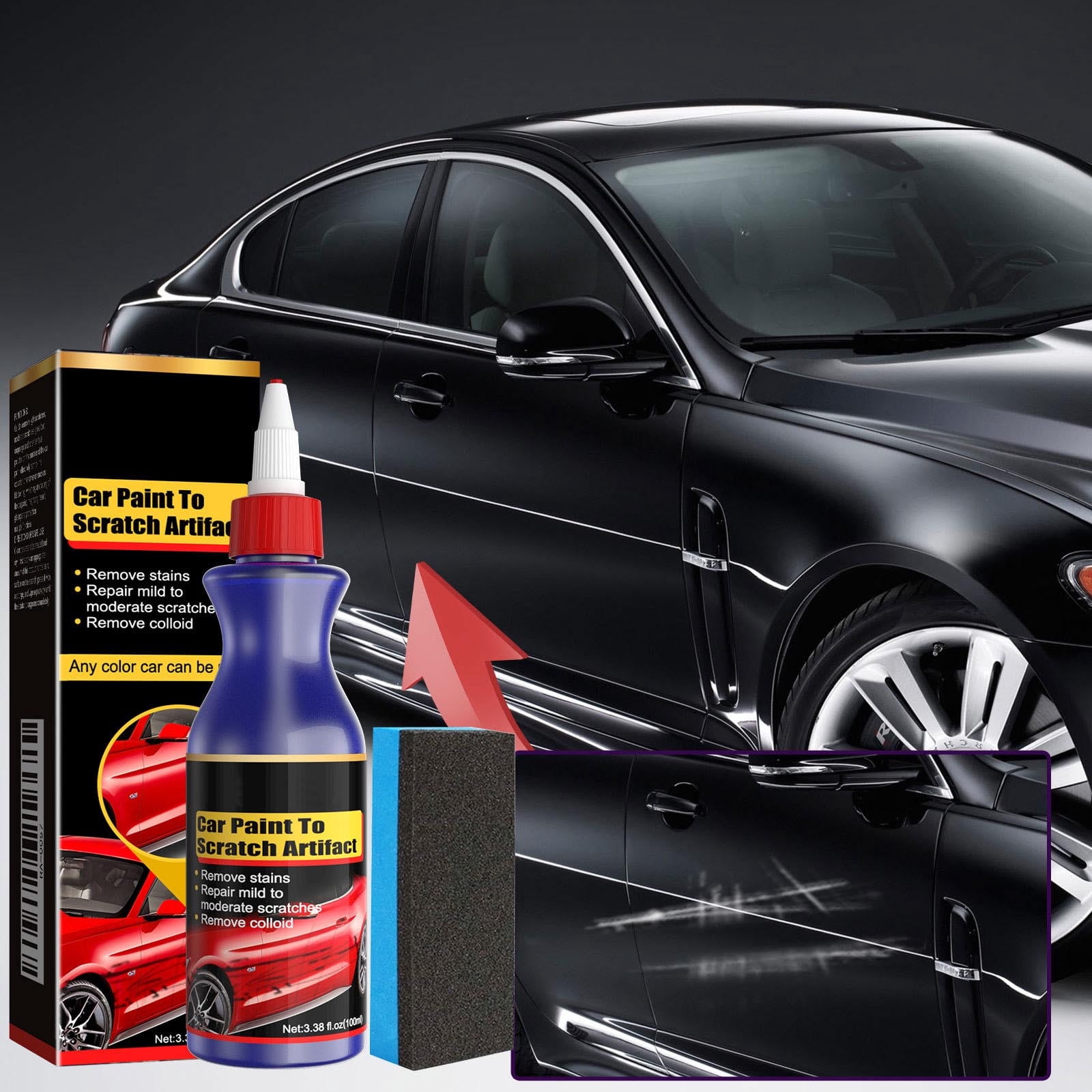 Car Scratch Remover Kit - 2025 Upgrade Car Scratch Wax for Deep ...