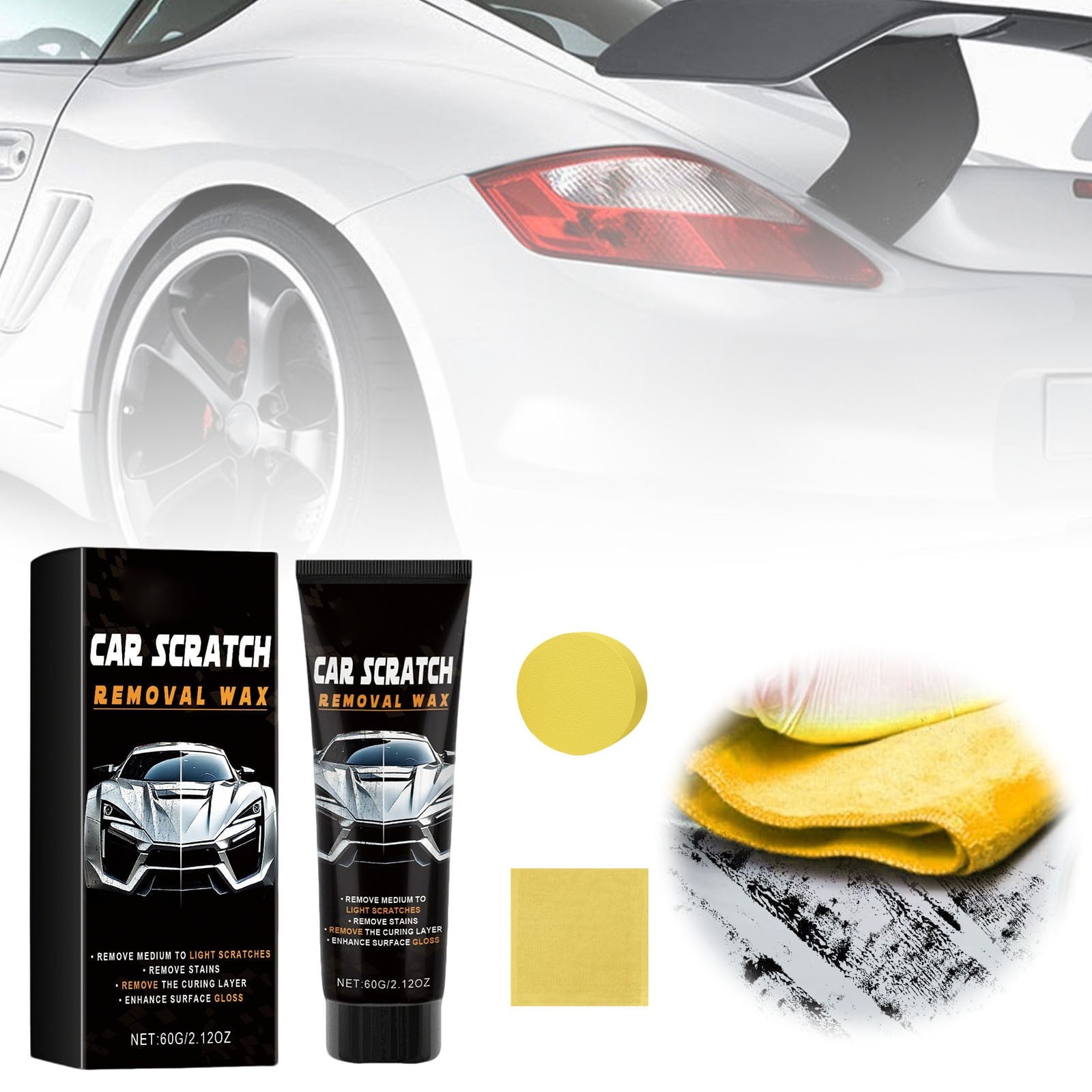 Car Scratch Remover Kit Paint Polish Wax For Deep Scratches Vehicle ...