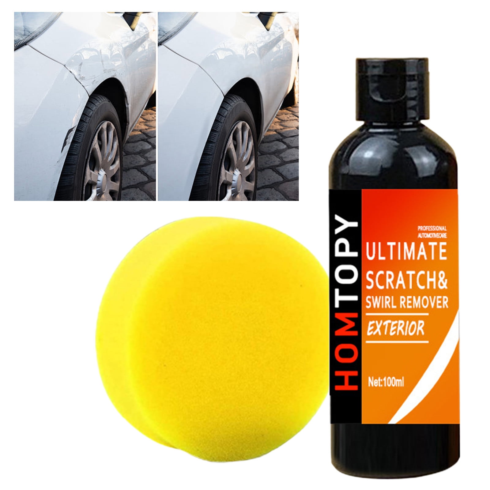 Car Scratch Remover Paste, Polishing Wax Repair Kit for Light Scratches ...