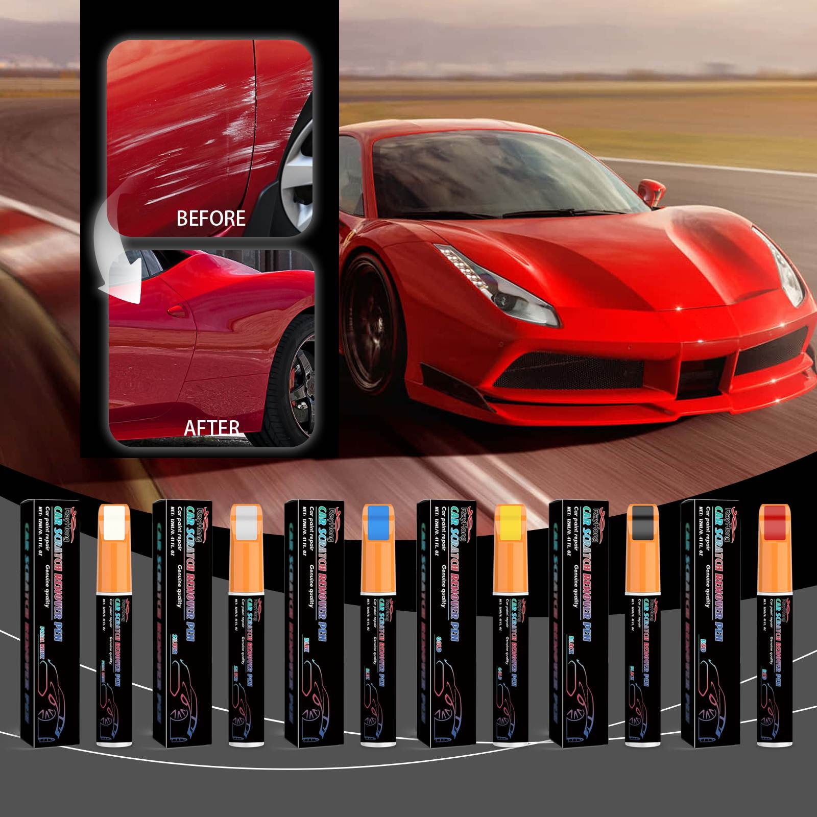 Car Scratch Remover Pen, 2 in 1 Touch Up Paint Pen for Cars Paint ...