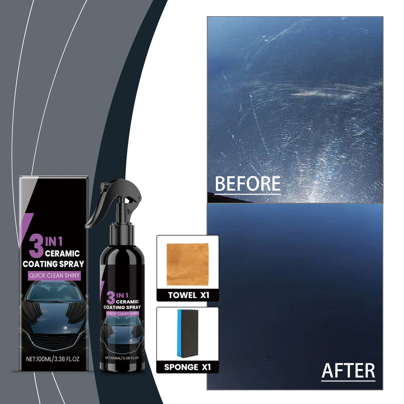 Car Scratch Remover Spray | Advanced Car Coating Agent for Paint Cleaning & Protection ...