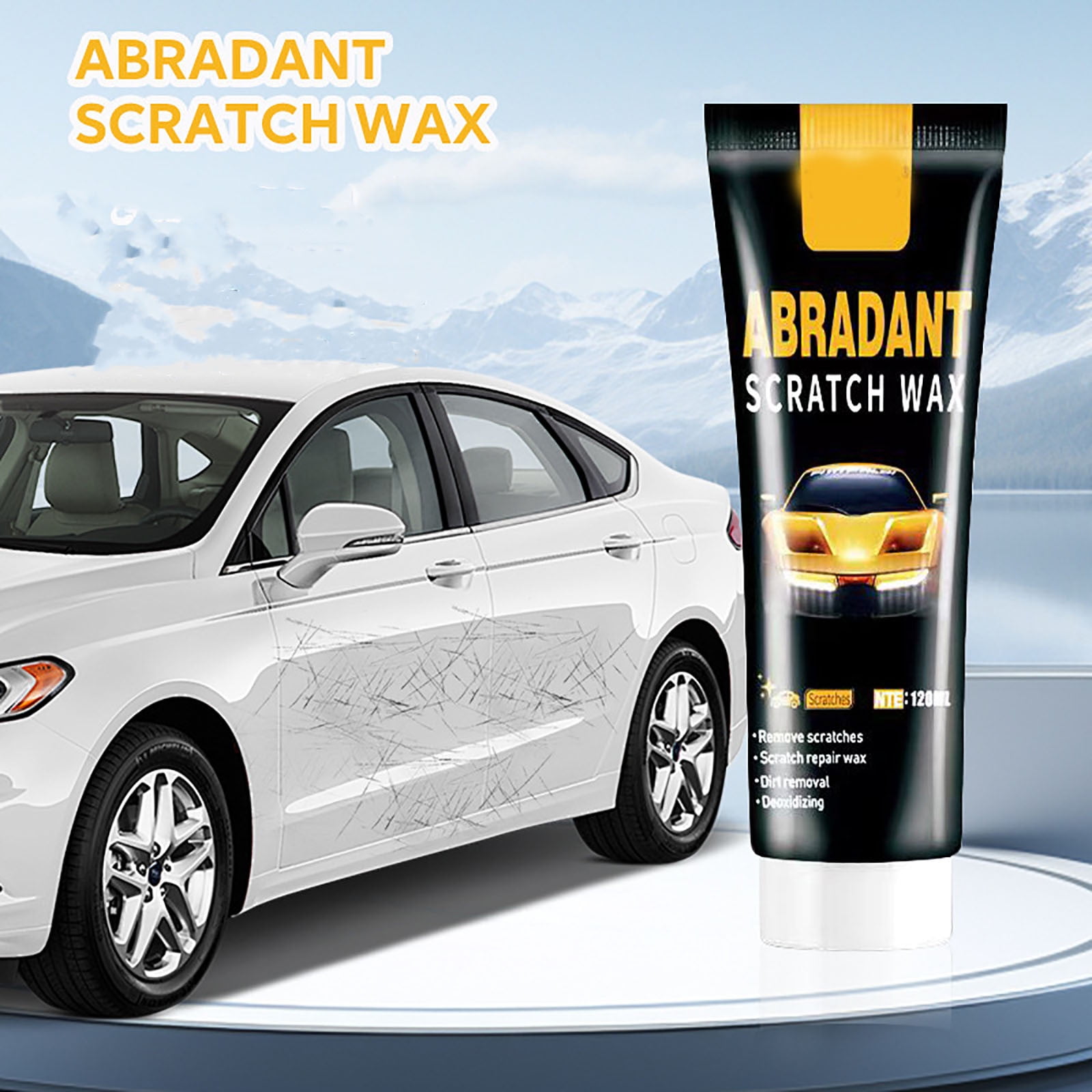 Car Scratch Remover Wax – Paint Restoration & Scuff Polish with Uv ...