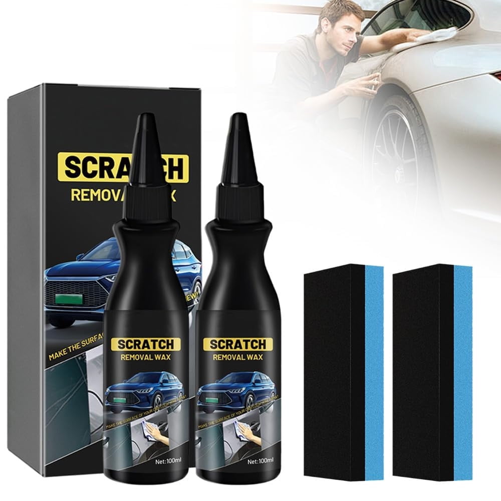 Car Scratch Repair Kit - 100ML Scratch Remover Paste with 2 Sponges for ...