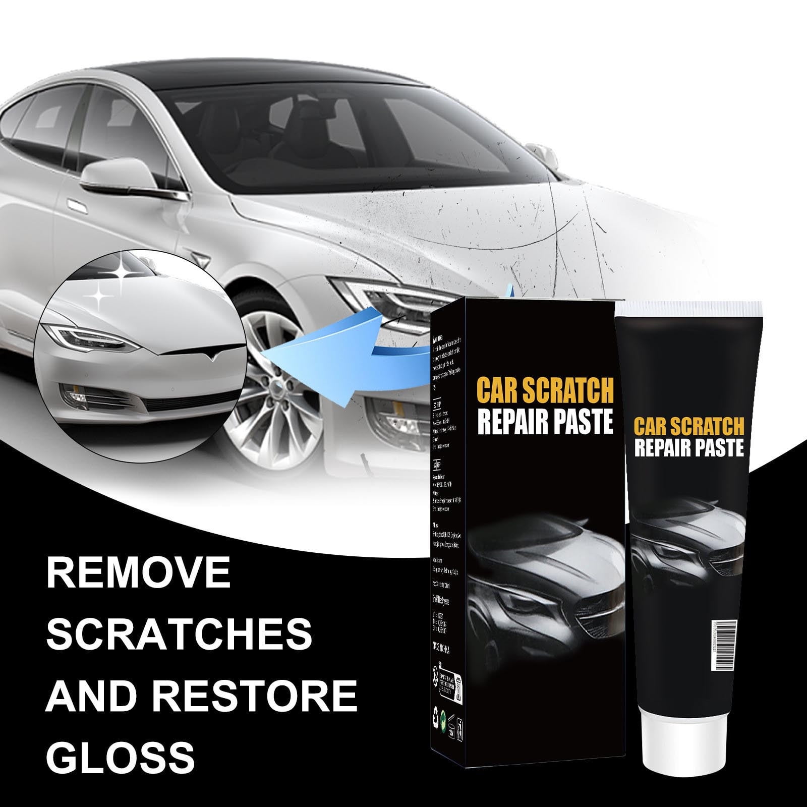 Car Scratch Repair Paste,Auto Paint Scratch Remover,Polishing Compound ...
