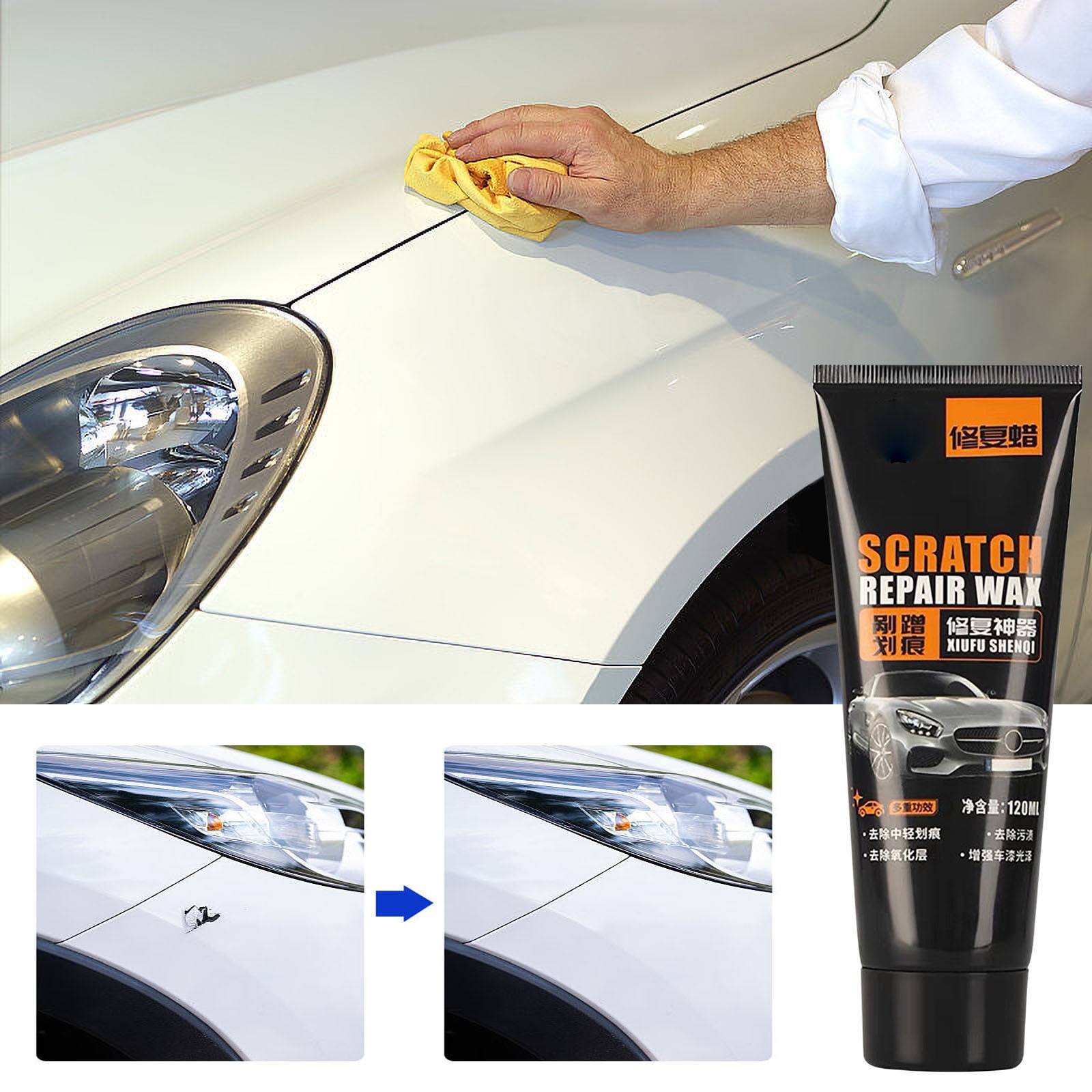 Car Scratch Repair Paste | Multi-Surface Polish & Cleaner | 120ml | Removes Dirt, Oxidation ...